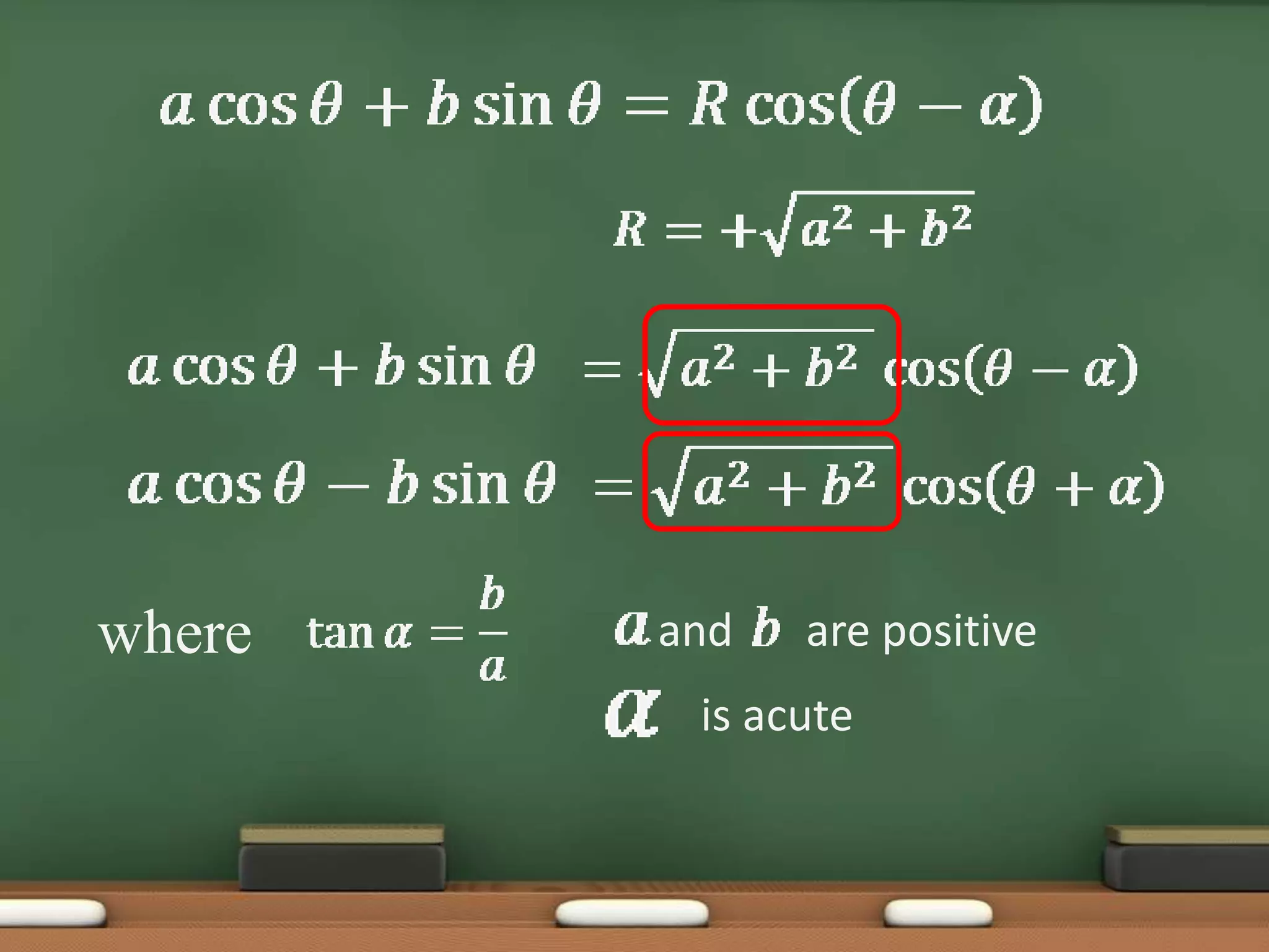 Further trigonometry identities | PPTX | Physics | Science