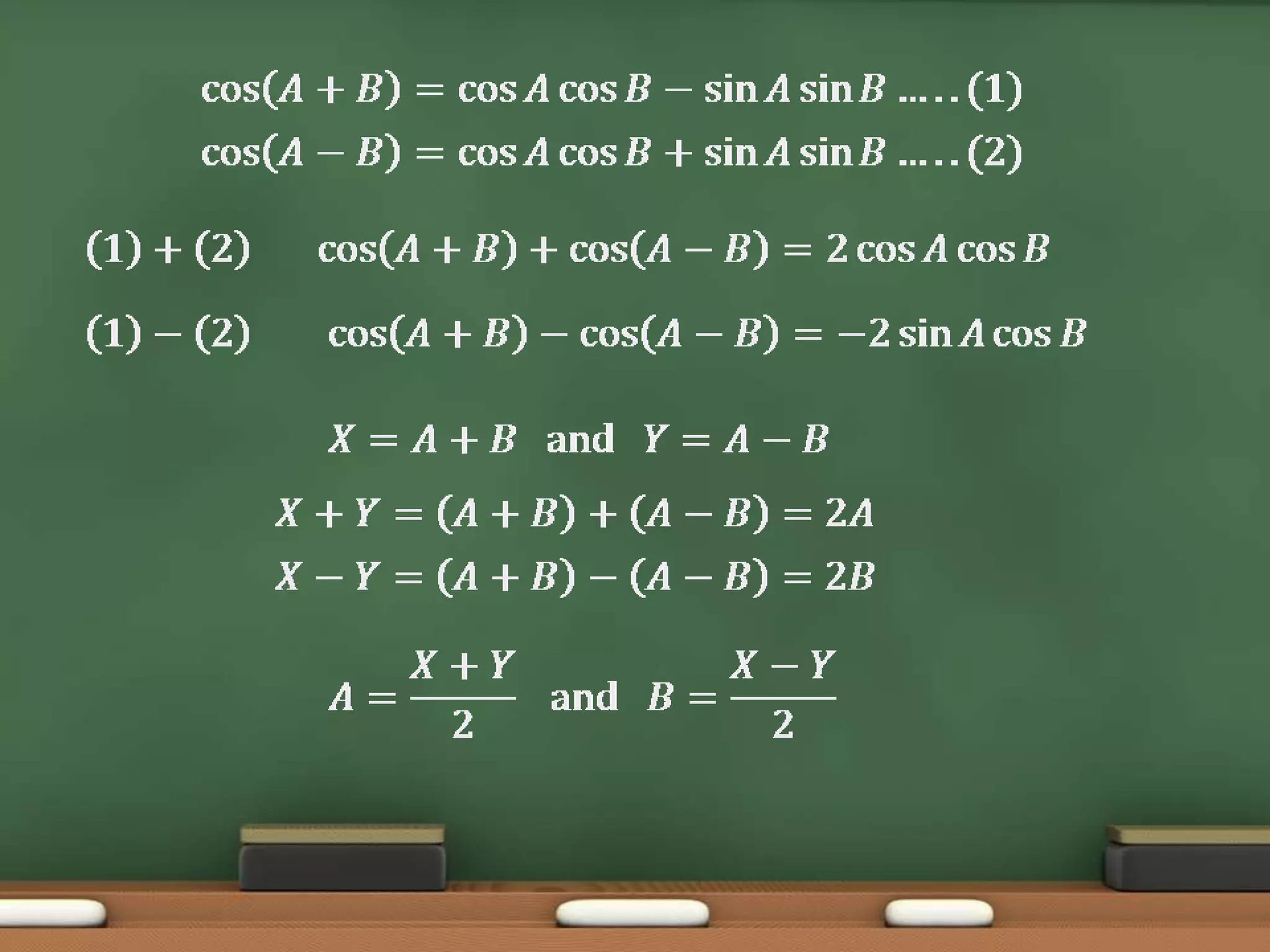 Further trigonometry identities | PPTX | Physics | Science