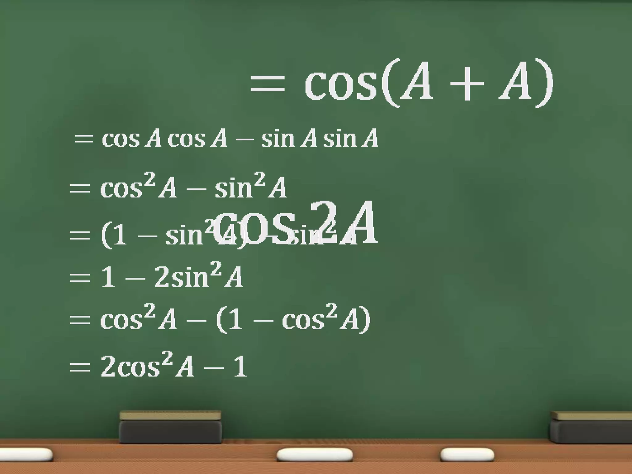 Further trigonometry identities | PPTX | Physics | Science