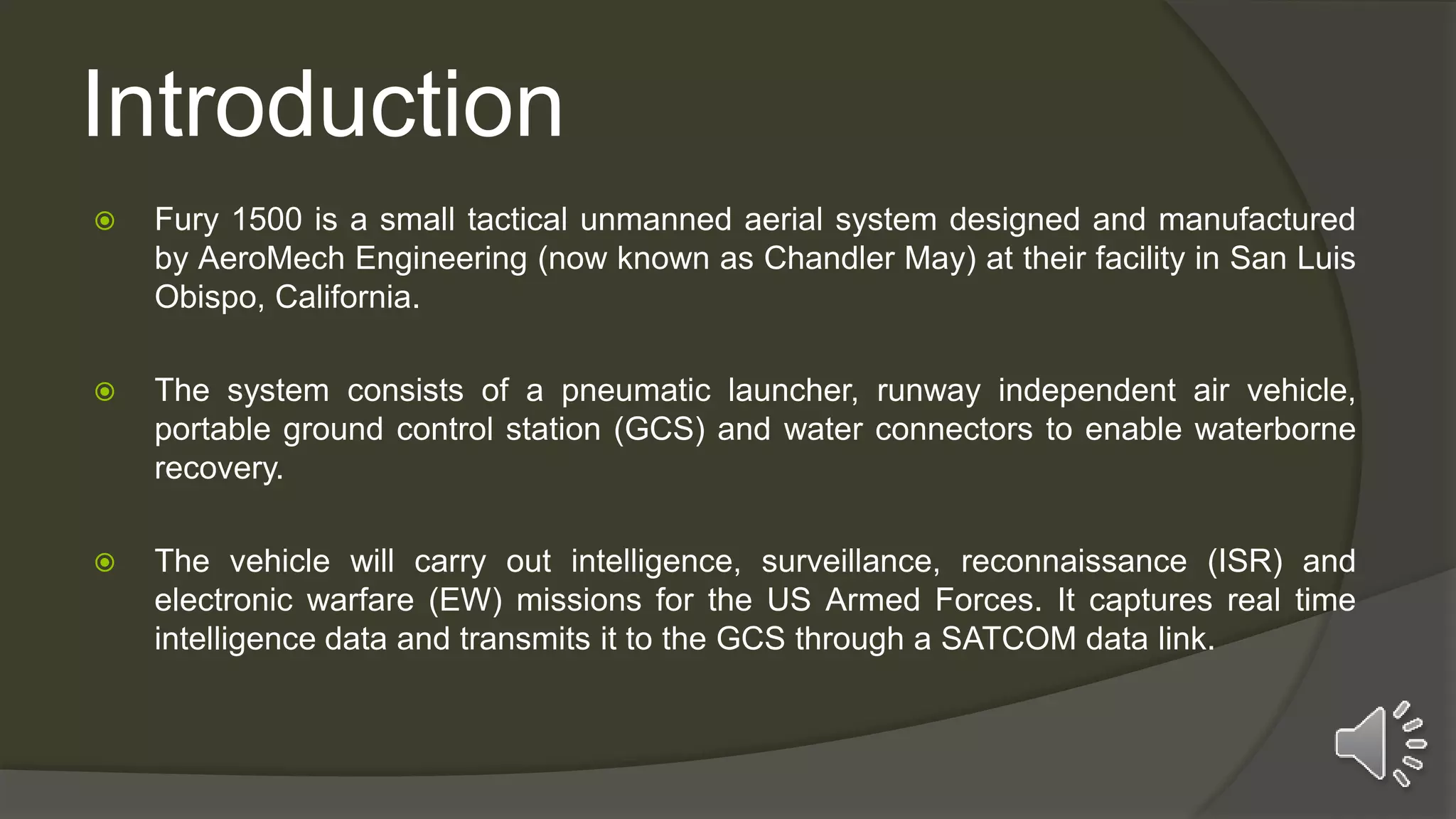 Fury 1500, usa unmanned aerial vehicle | PPTX | Defense Industry ...