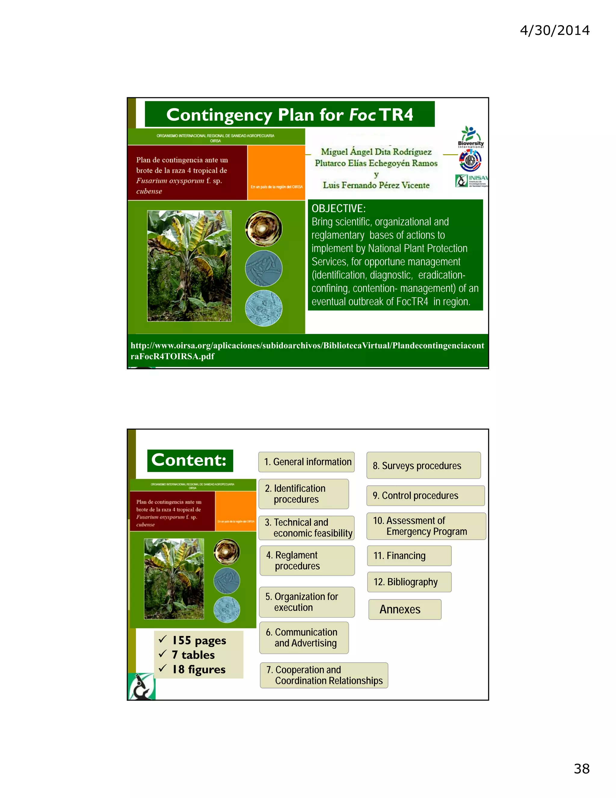 Global Epidemiological Situation of Fusarium Wilt of Bananas (TR4) | PDF