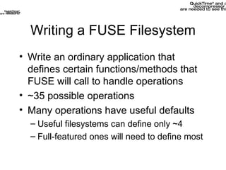 Building File Systems with FUSE | PPT | Operating Systems | Computer Software and Applications