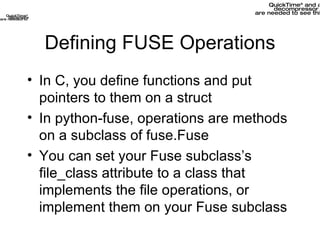 Building File Systems with FUSE | PPT | Operating Systems | Computer Software and Applications