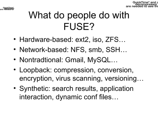 Building File Systems with FUSE | PPT | Operating Systems | Computer Software and Applications