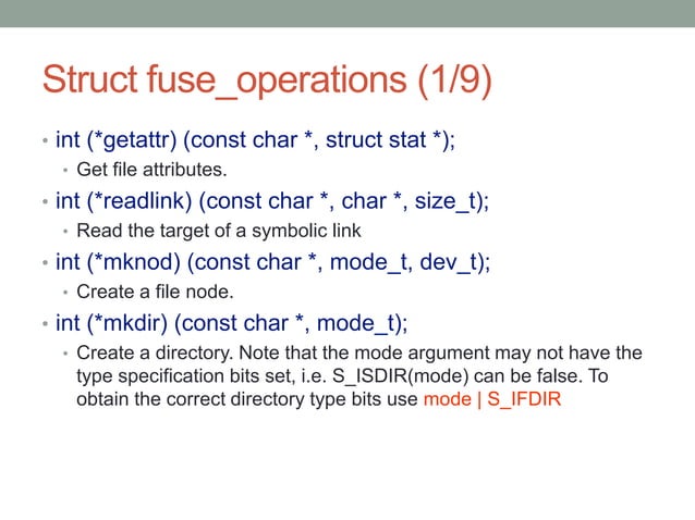 Fuse- Filesystem in User space | PPTX
