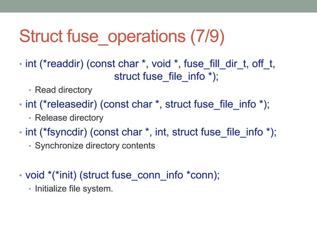 Fuse- Filesystem in User space | PPTX