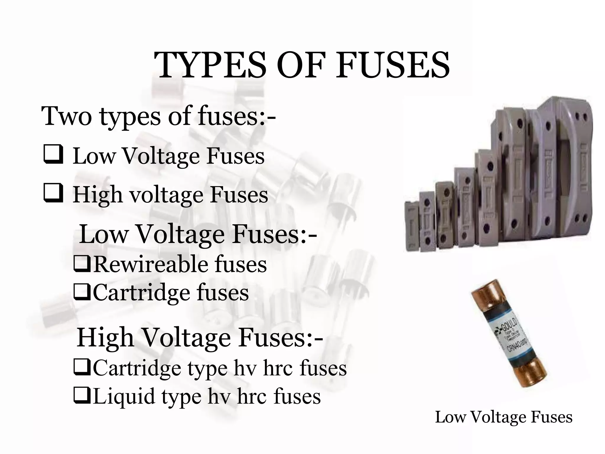 Fuses(The power system protection) | PPTX