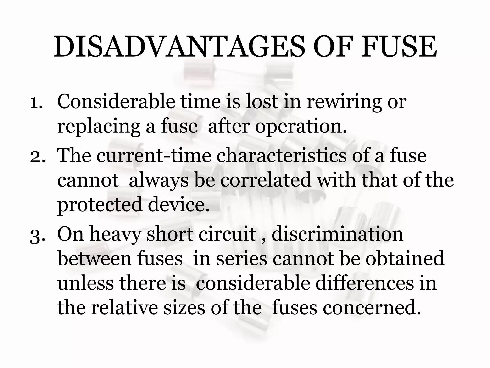 Fuses(The power system protection) | PPTX