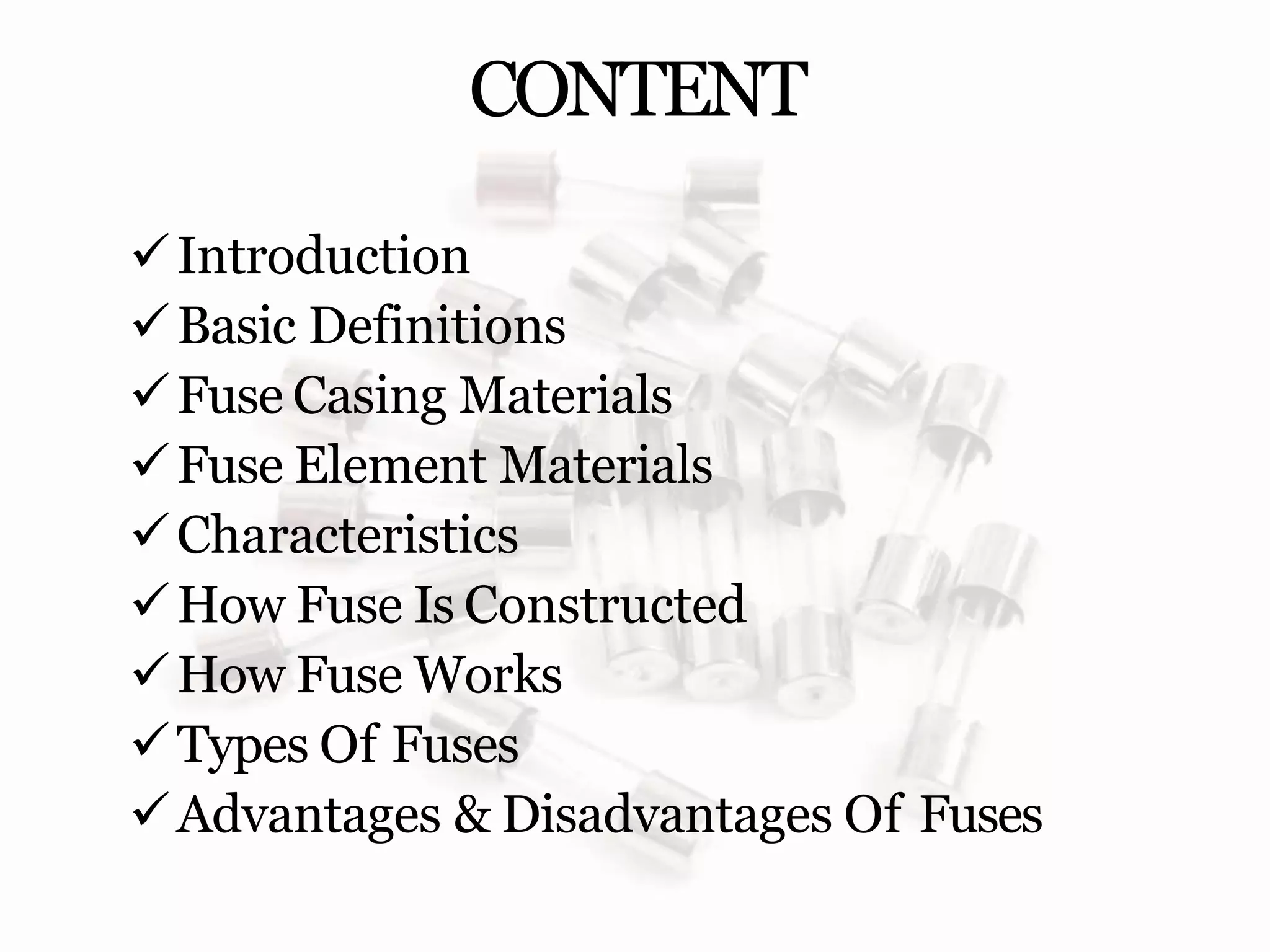 Fuses(The power system protection) | PPTX