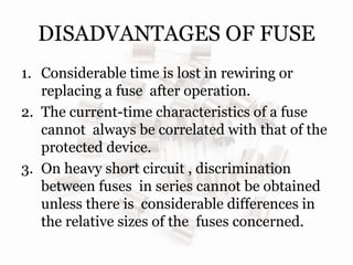 Fuses(The power system protection) | PPTX