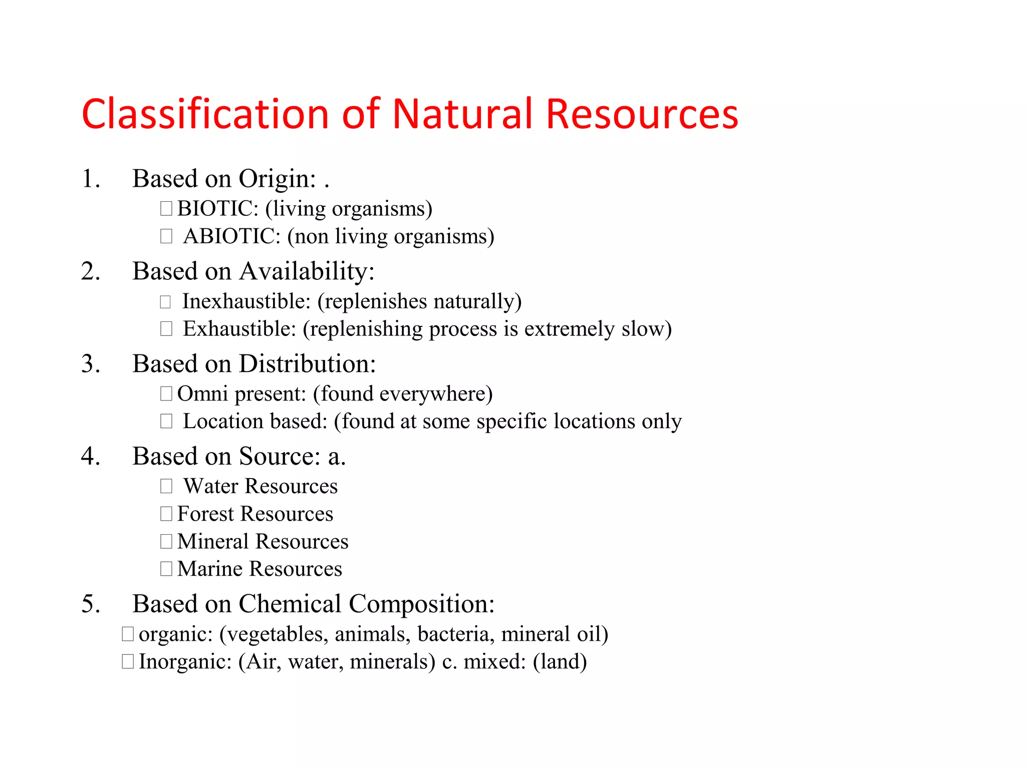 Natural resources | PPTX