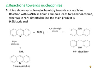 Fused heterocyclic componds acridine | PPTX