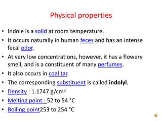 Fused heterocyclic compound indole | PPTX