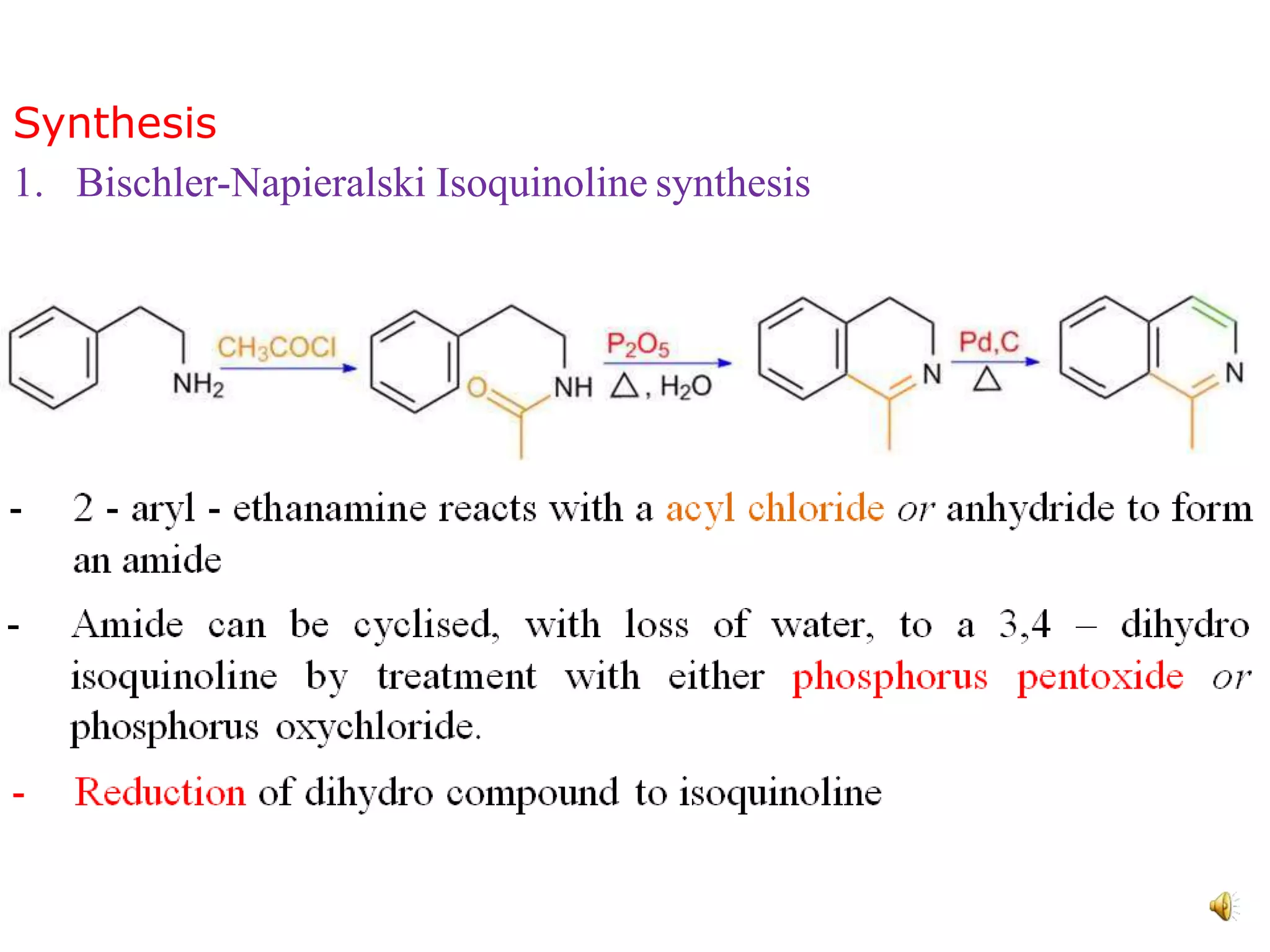 Fused heterocyclic compound isoquinoline | PPTX