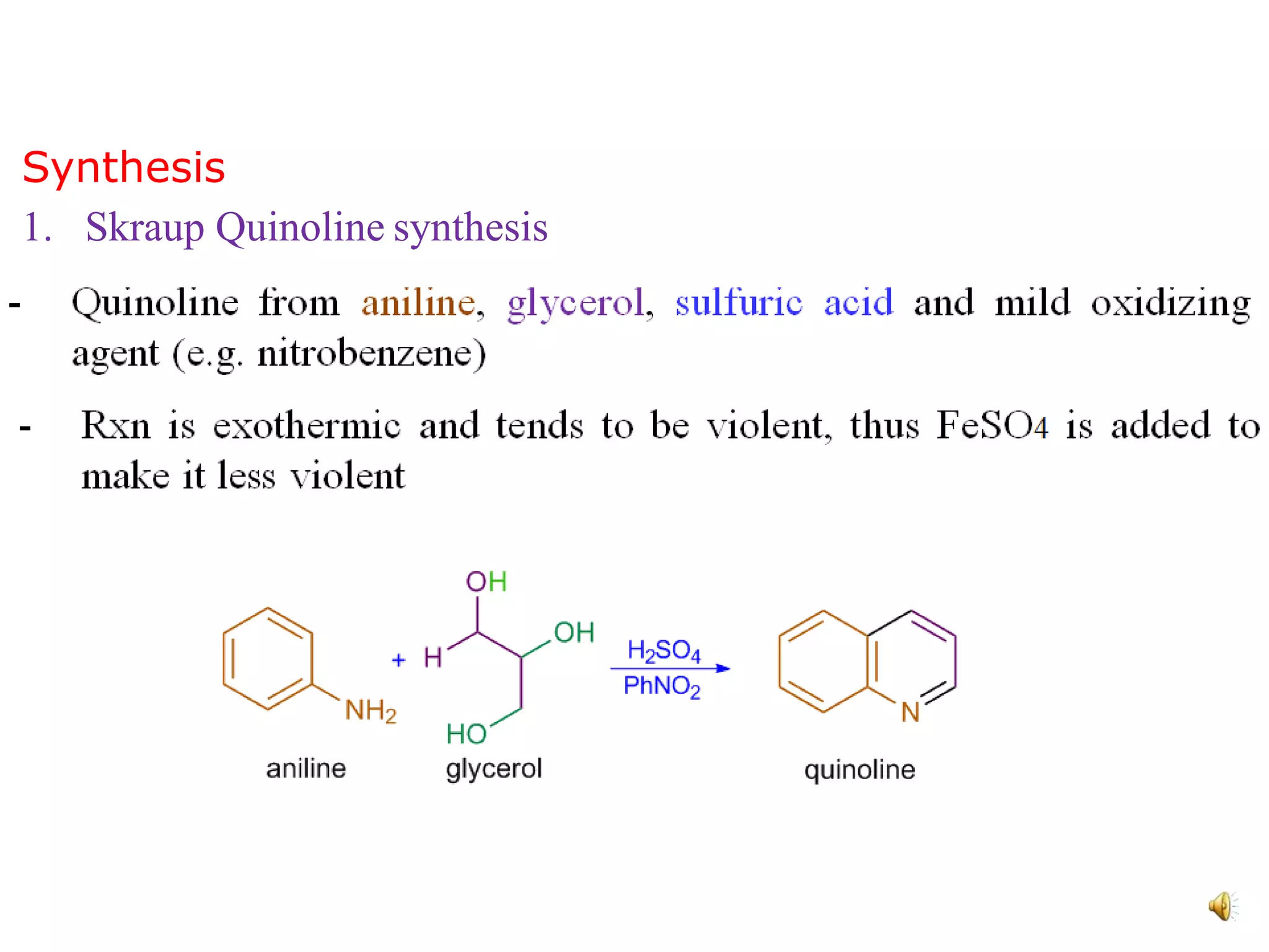 Fused Heterocyclic Compounds Quinoline Pptx
