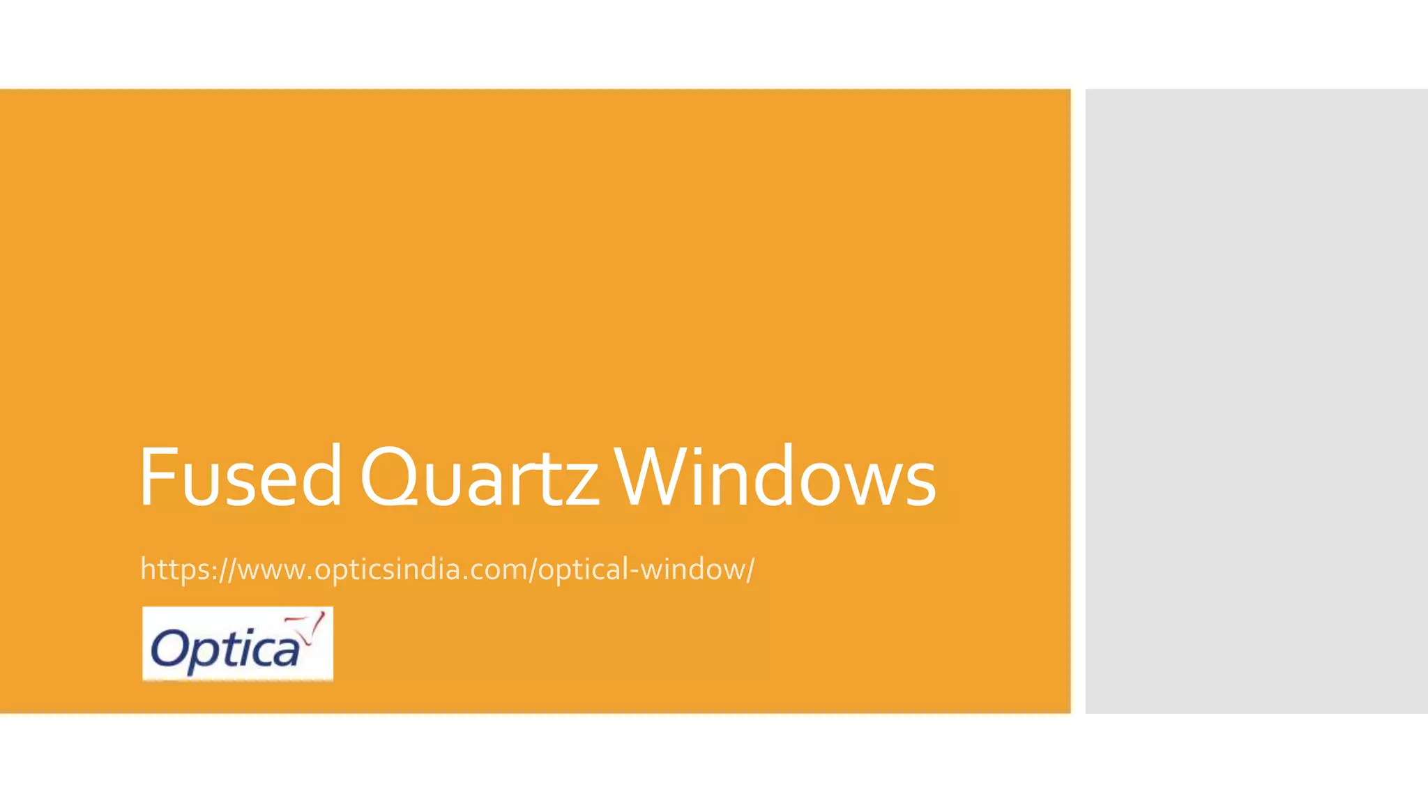 Fused quartz windows | PPT