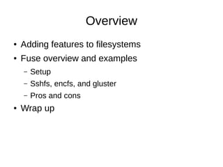 FUSE Filesystems | PPT