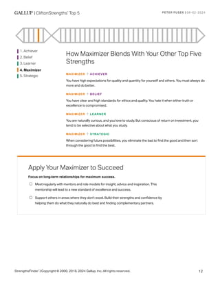 Peter Fusek's TOP_5 gallup strengths finder 2.0 Tom Rath assesment | PDF