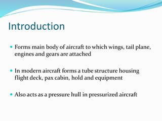 Fuselage structures | PPTX