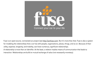 Relationships: Modeling the Vehicle Ecosystem with Fuse | PDF ...