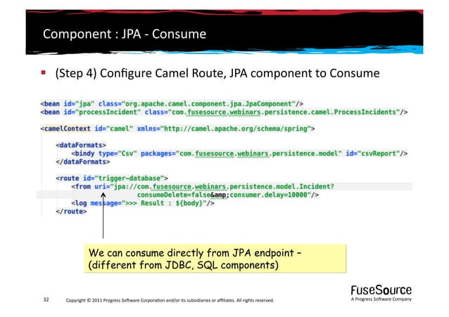 Fusesource camel-persistence-part1-webinar-charles-moulliard | PPT