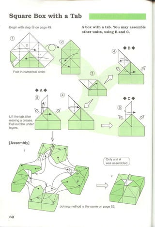Origami Box Diagrams