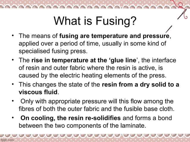 Fusing | PPT | Needlework | Arts and Crafts