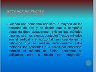 Fusión, transformación, y escisión de las | PPTX