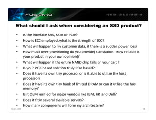 Fusion-io SSD and SQL Server 2008 | PDF | Databases | Computer Software and Applications