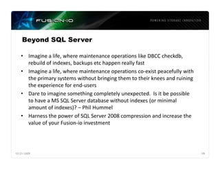 Fusion-io SSD and SQL Server 2008 | PDF | Databases | Computer Software and Applications