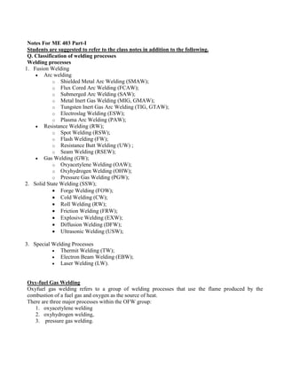 Wbut or MAKAUT welding notes | PDF