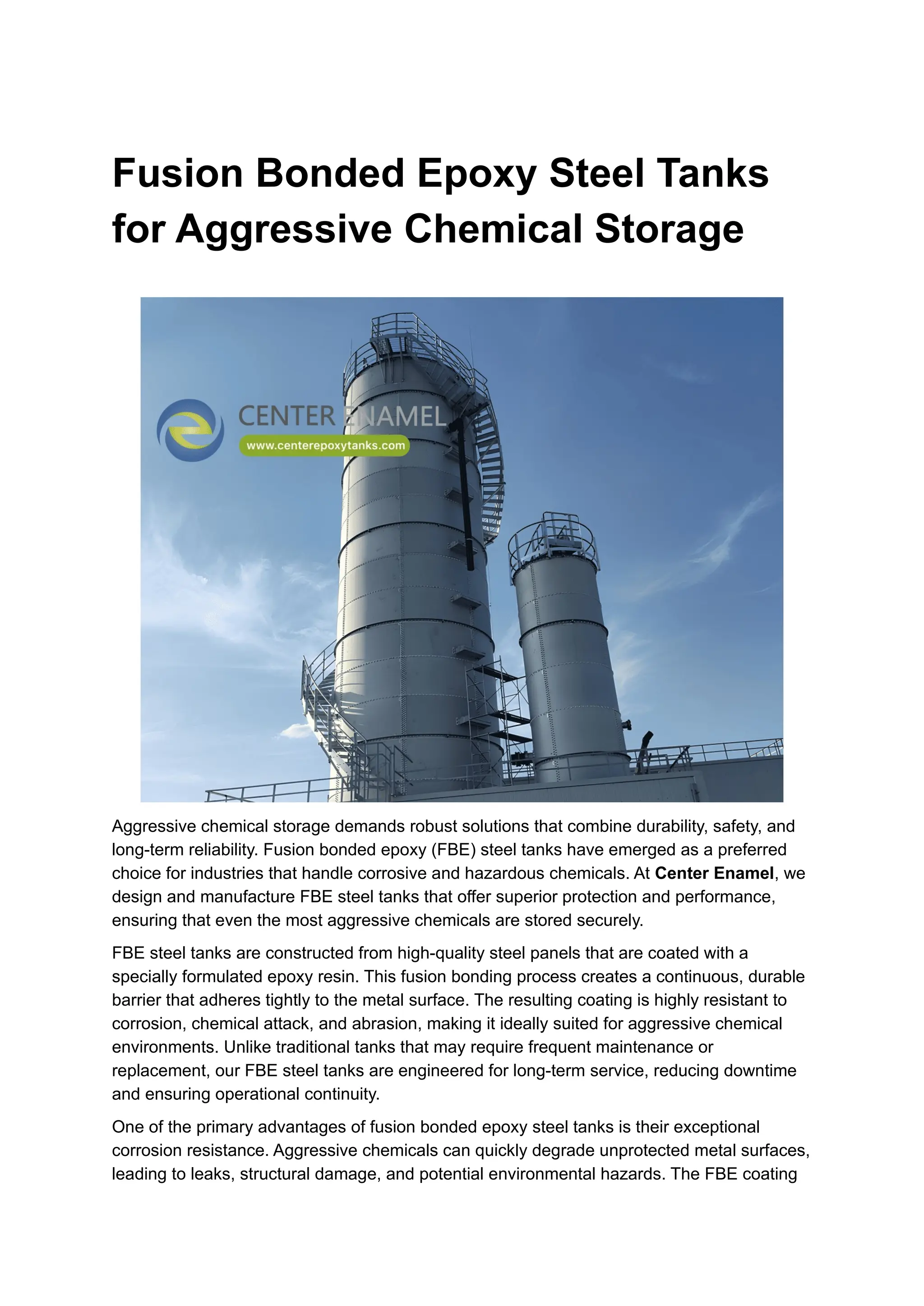 Fusion Bonded Epoxy Steel Tanks for Aggressive Chemical Storage.docx