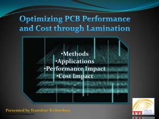 PCB Performance and Cost Optimization Methods | PPT