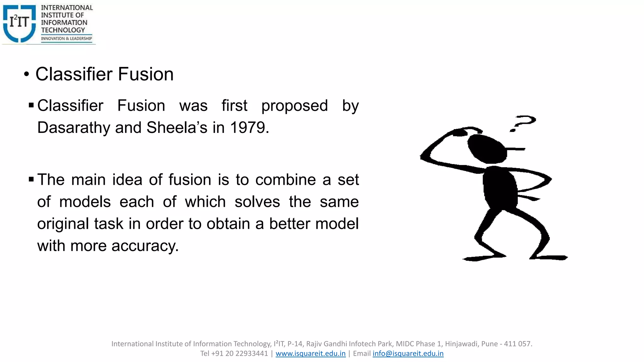 Fusion Pattern Recognition Classification Classifier Fusion Ppt