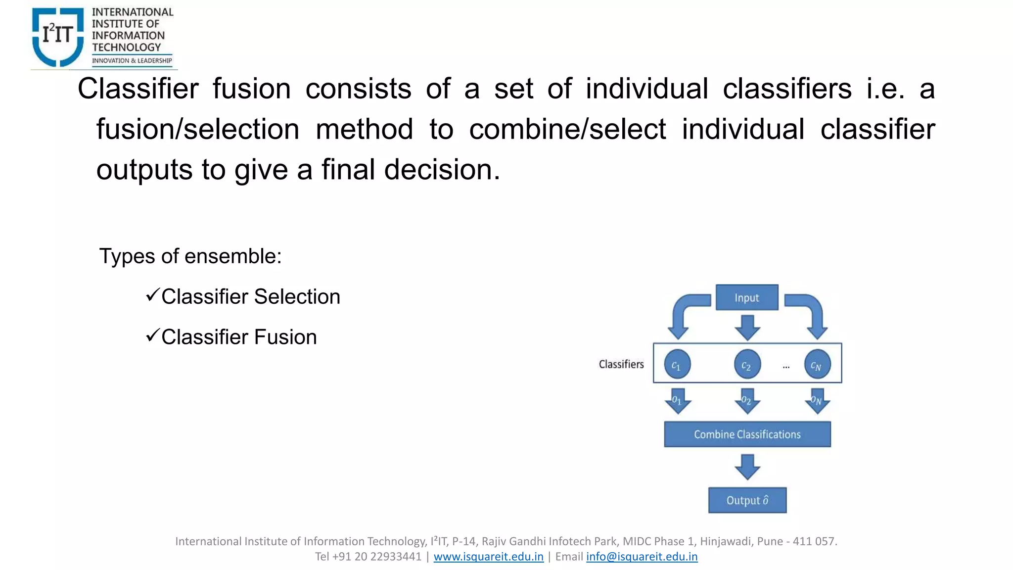 Fusion Pattern Recognition Classification Classifier Fusion Ppt
