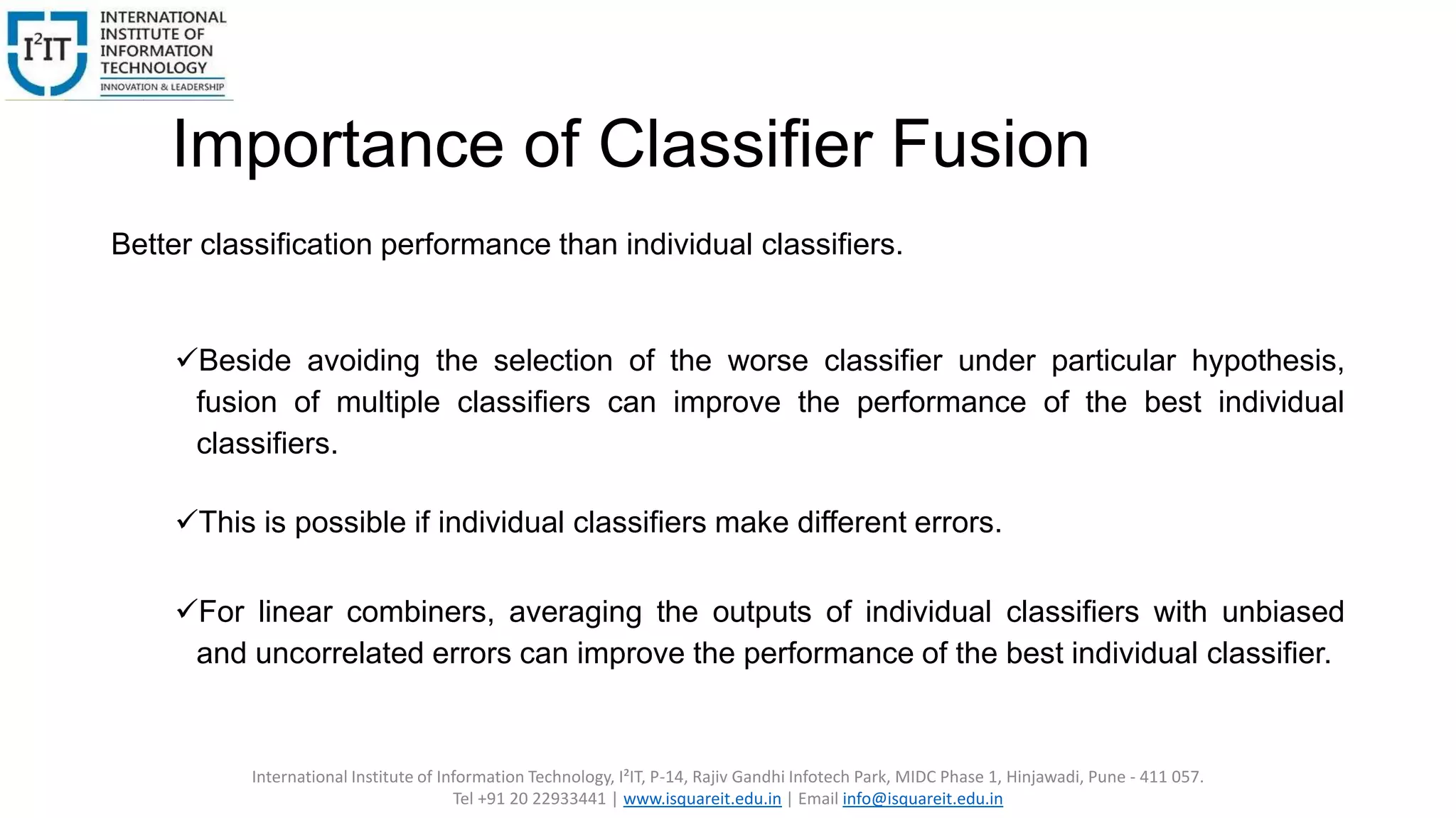 FUSION - Pattern Recognition, Classification, Classifier Fusion | PPT