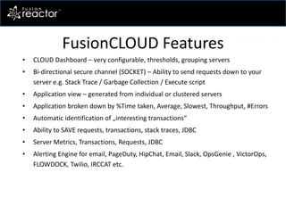 FusionReactor - FusionCLOUD overview | PDF