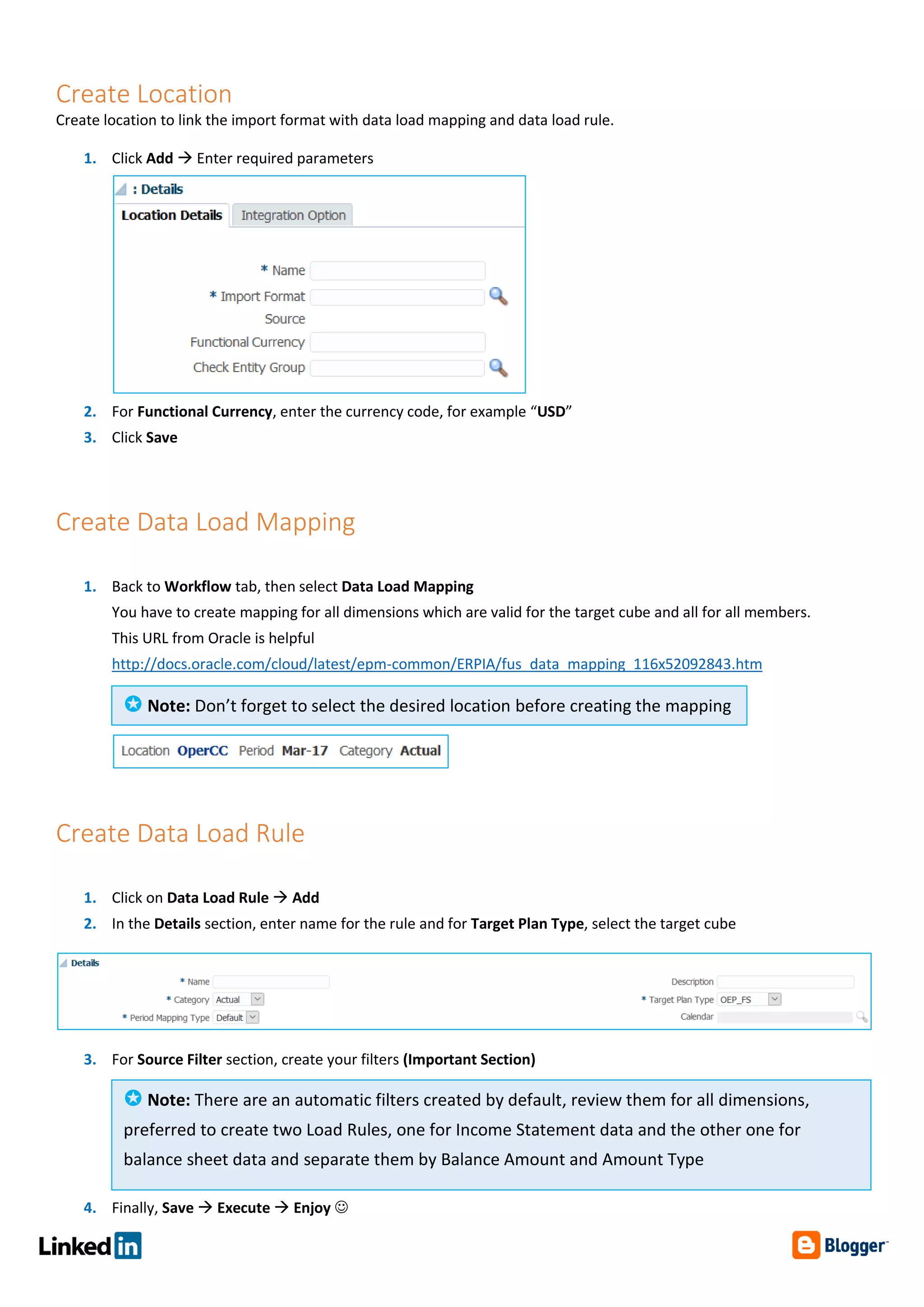Fusion ERP Direct Integration with EPBCS | PDF