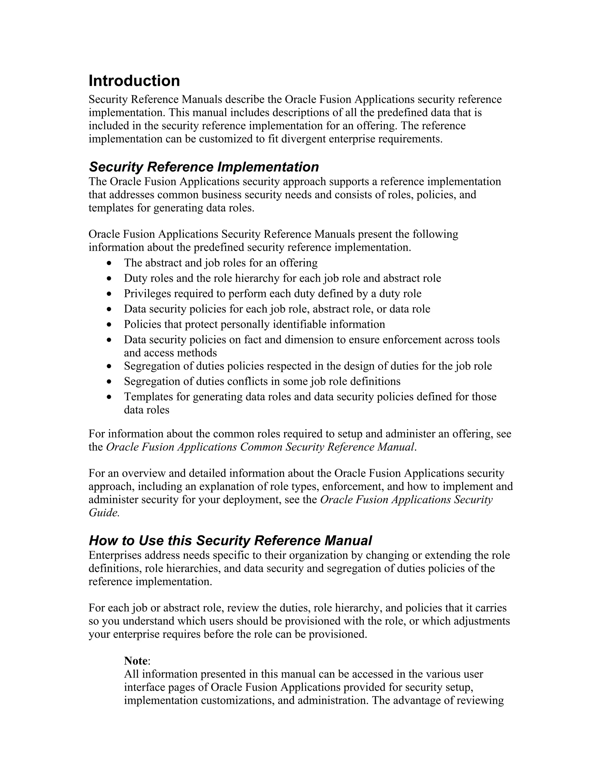 Fusion hcm roles information | PDF