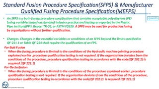 Fusion of PE Materials using elctrofusion and butt fusion processes ...