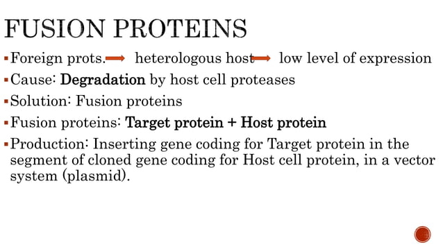 Fusion proteins & inclusion bodies, M. Sc. Zoology, University of ...