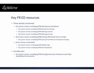 Setting up and Using the FusionReactor Enterprise Dashboard Webinar Slides | PPT