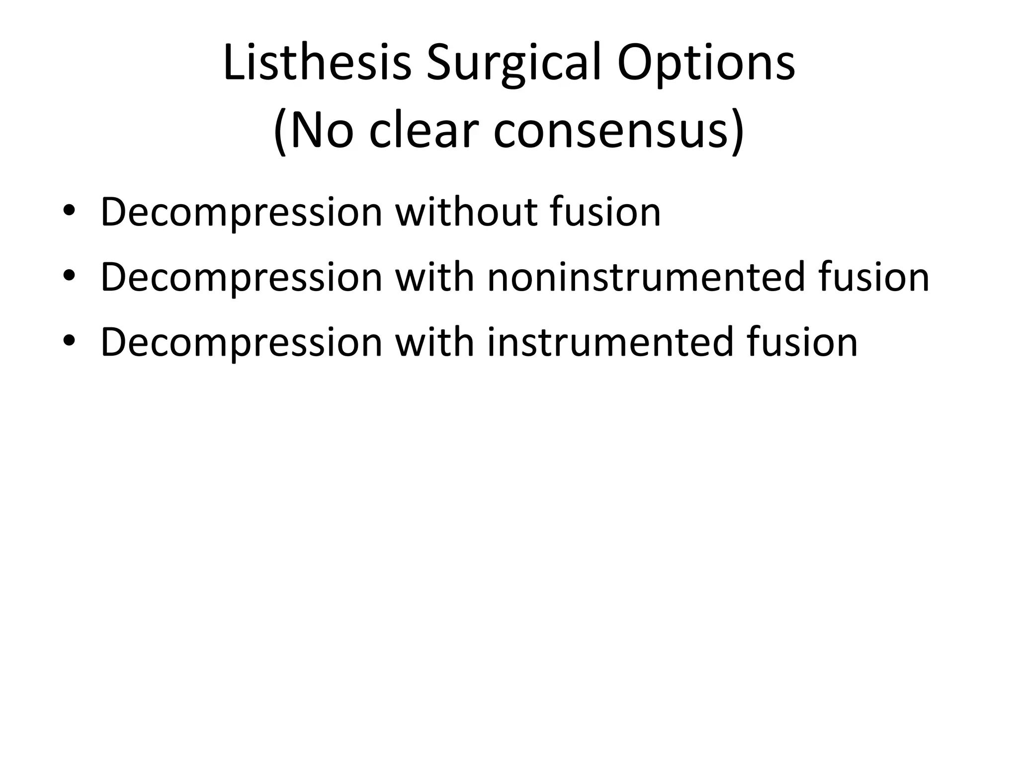 Fusion with open or minimally invasive techniques in degenerative ...