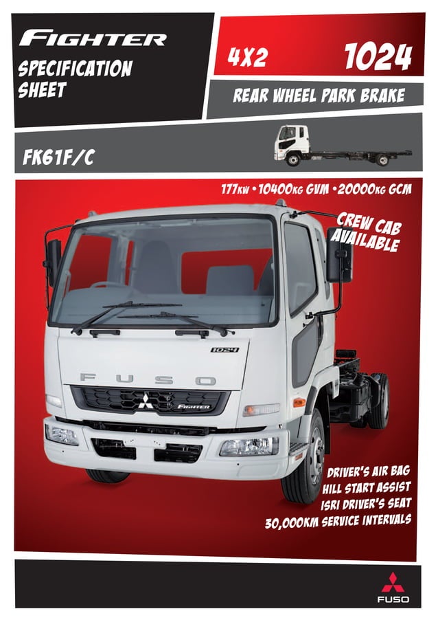 Fuso Fighter Truck Specification Sheet at Hallam Truck Centre | PDF