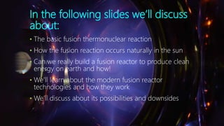 Fusion energy | PPTX