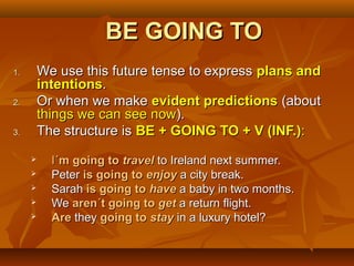 Fut. be going to vs will | PPT