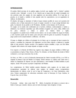Futból ensayo | DOCX