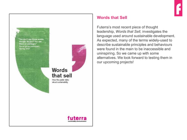 Futerra Sustainability Communications | PPT