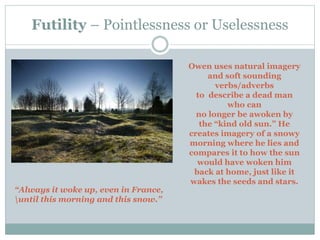 Futility by Wilfred Owen | PPT