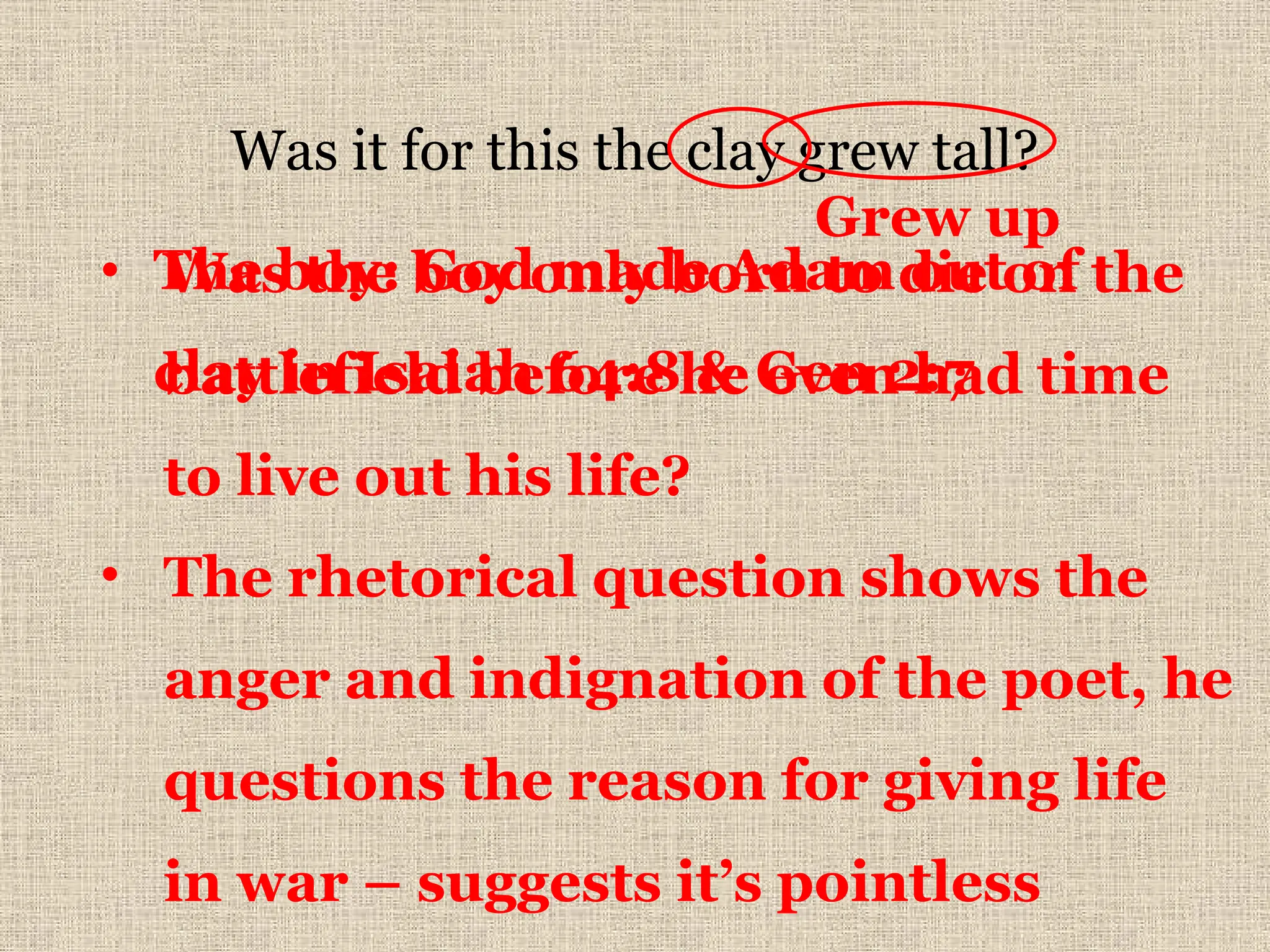 Analysis of the poem: Futility, by Wilfred Owen | PPT